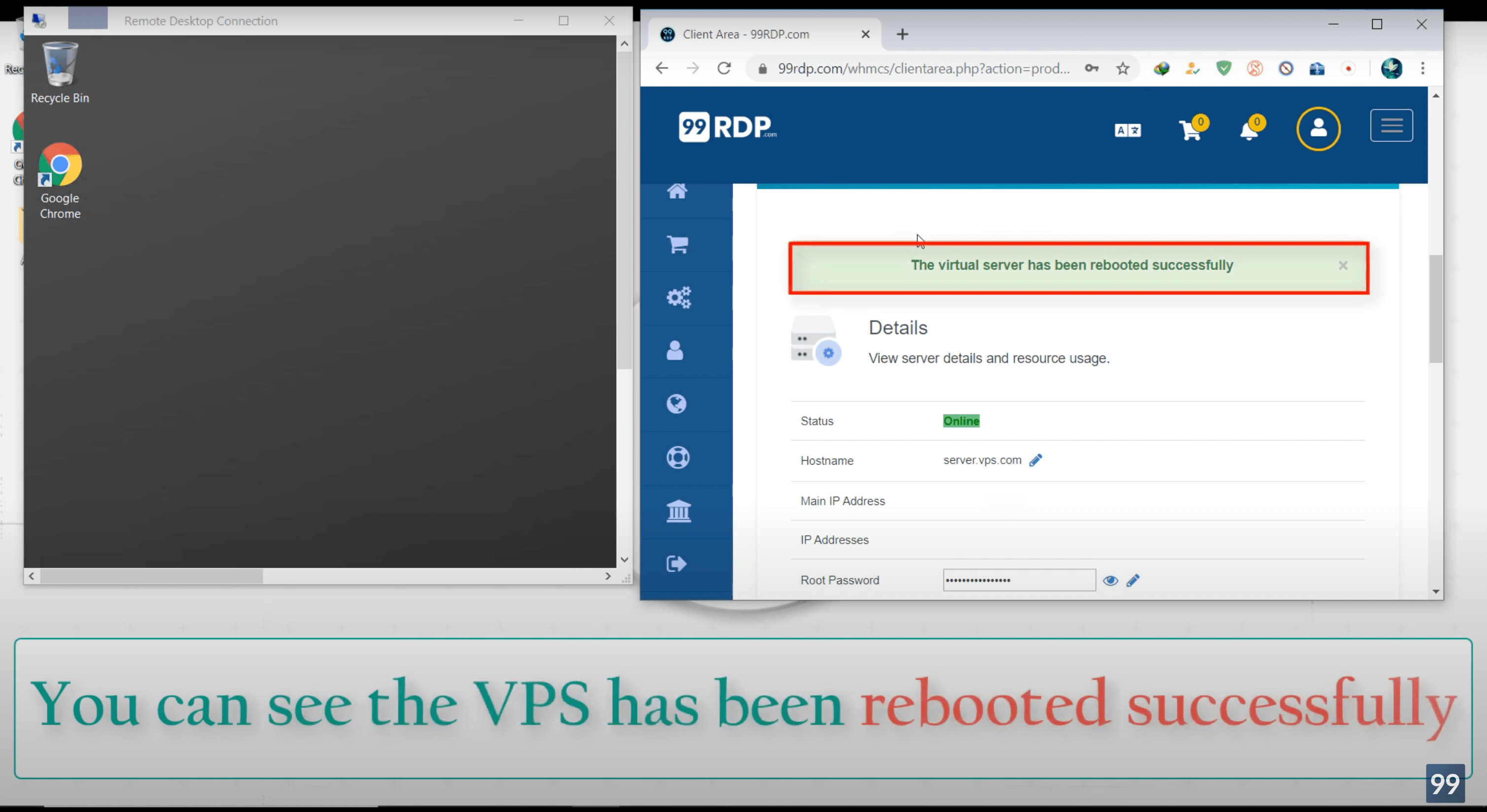 How To Use 99RDP RDP VPS Control Panel