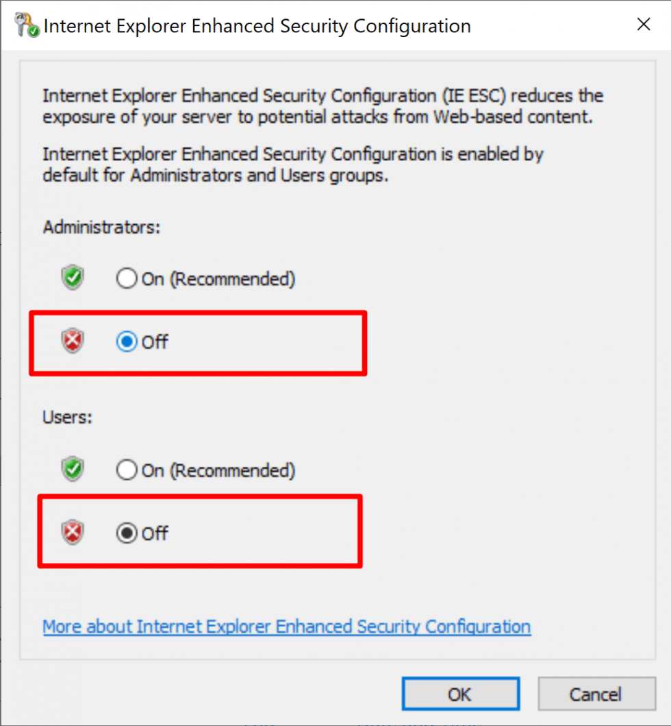 How To Disable Internet Explorer Enhanced Security Configuration in ...